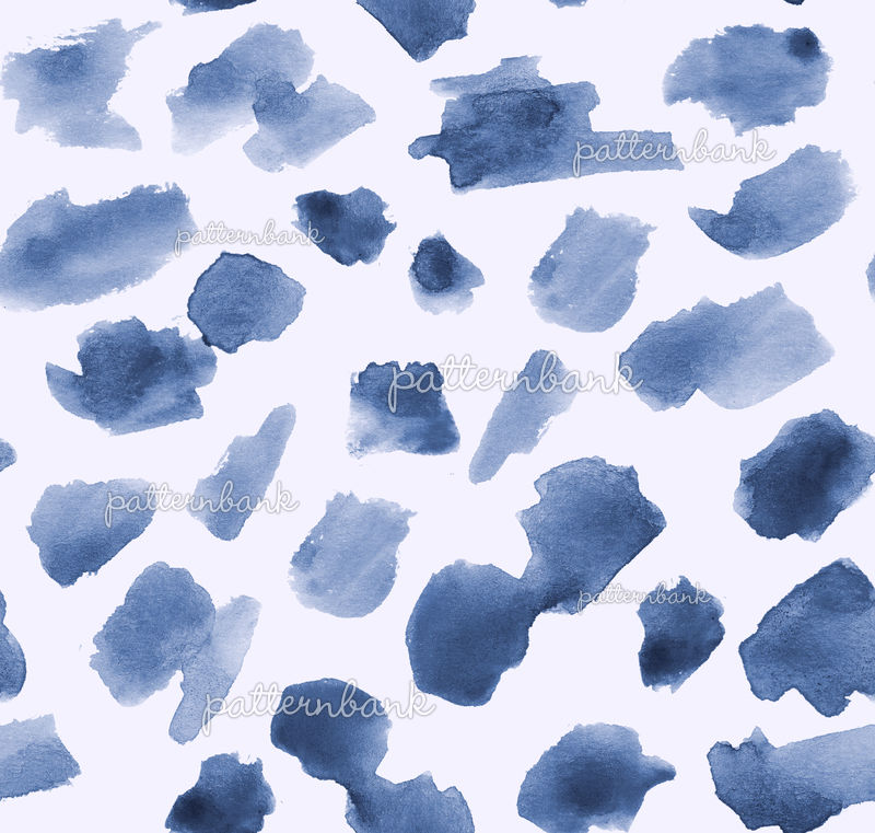 Indigo Spots - Watercolor Simple Pattern - Scandi Monochrome Shapes by ...